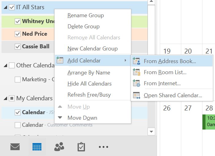 Creating A Calendar Group In Outlook